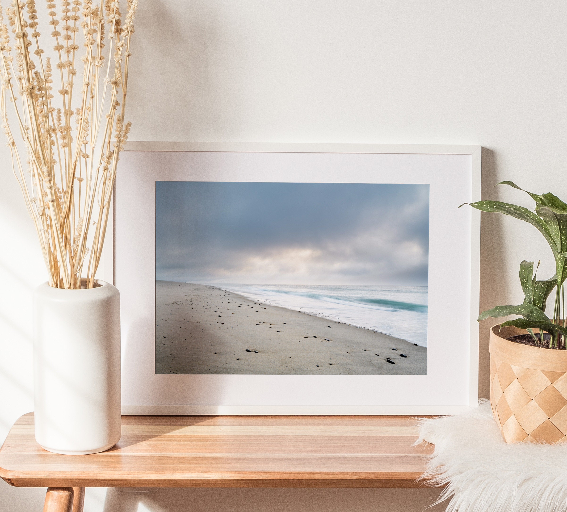 Blue Beach Photo, Light Blue Beach Photo, Beach Decor, Beach House Wall ...