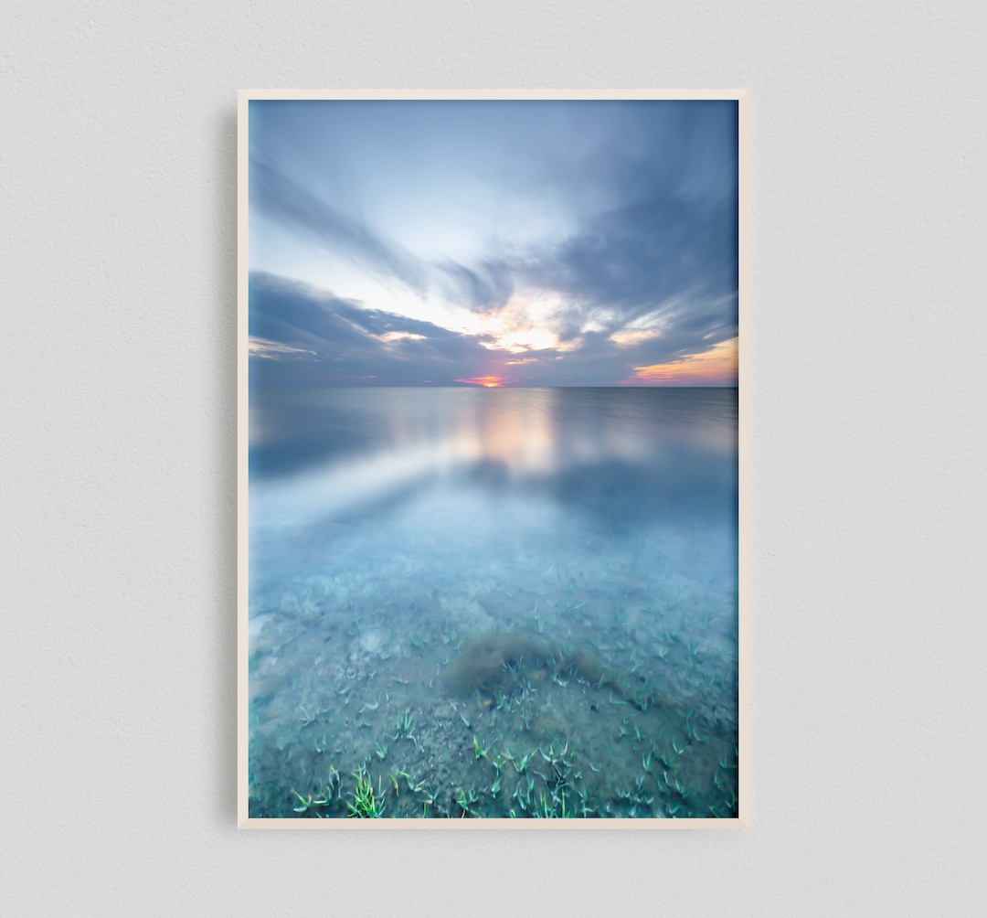 Ocean Wall Art, Calm Ocean, Calm Wall Art, Calm Decoration, Calm Beach ...