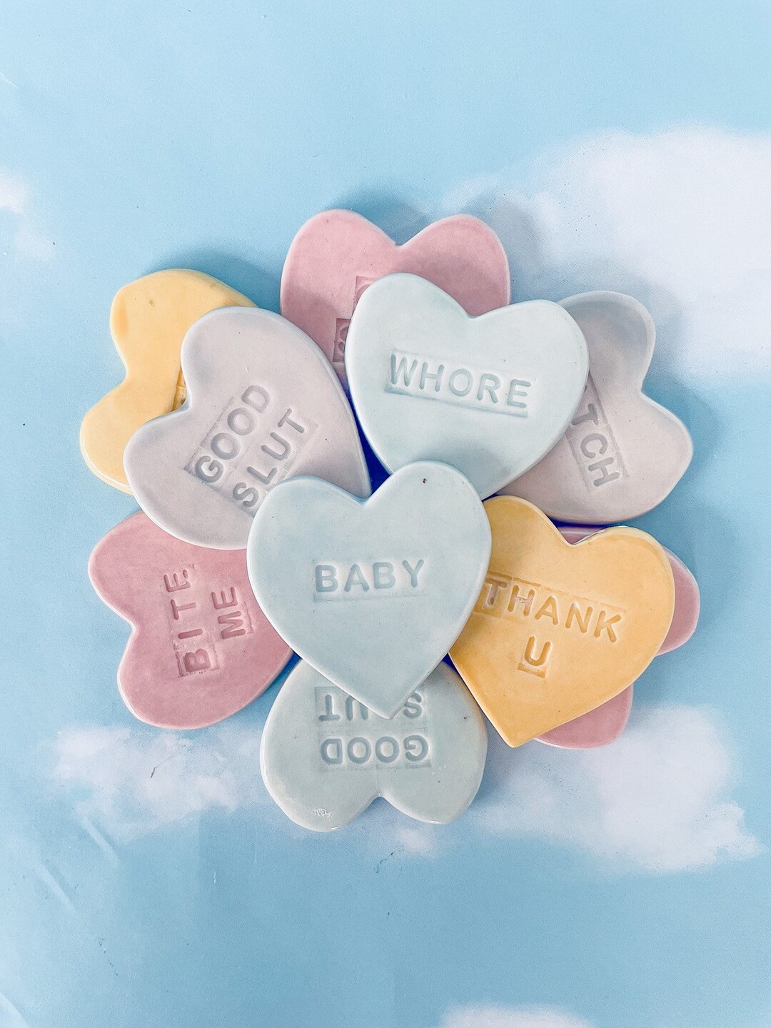 Kinky Sweetheart Ceramic Trinkets - Handmade Ceramic Sweethearts - Etsy.de