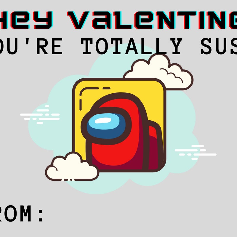 Among Us Valentine Card - Etsy