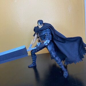 1/12 Scale Black Tattered Cloth Wired Cape With Separate Hood (wired ...