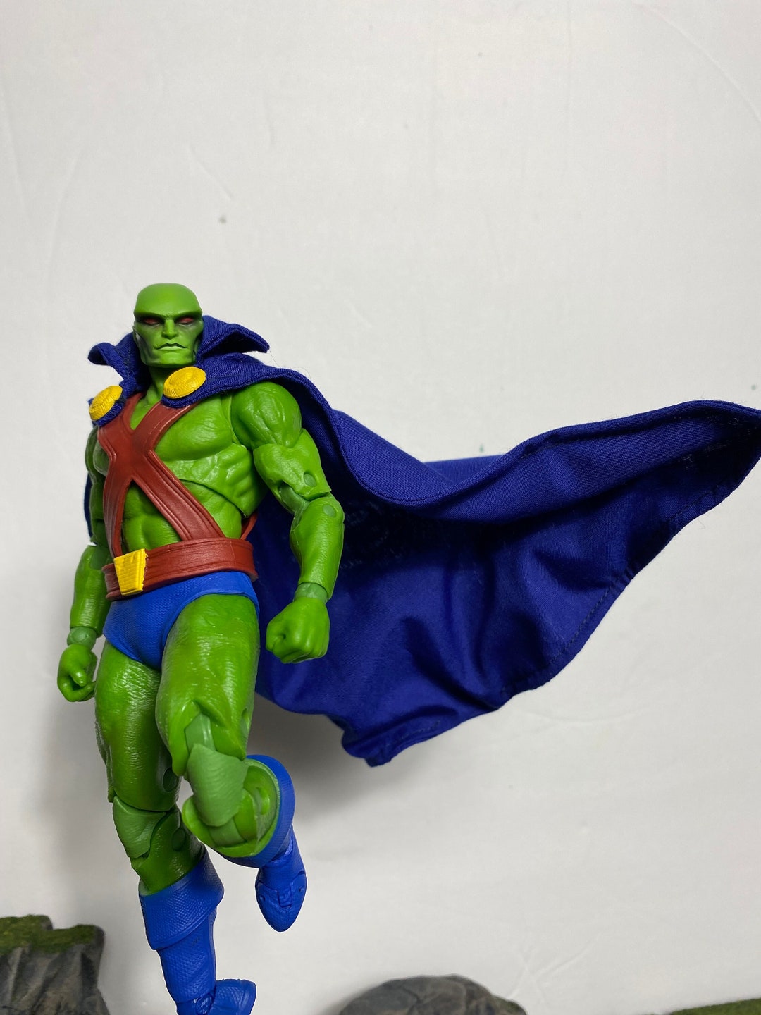 1/12 Scale Blue Cloth Wired Cape With Collar - Etsy