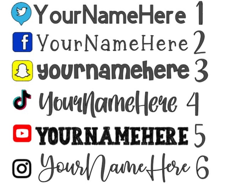 Custom Instagram Name Vinyl Decal - Personalized IG Username Sticker ...