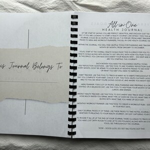 All-in-one Health Journal - Etsy
