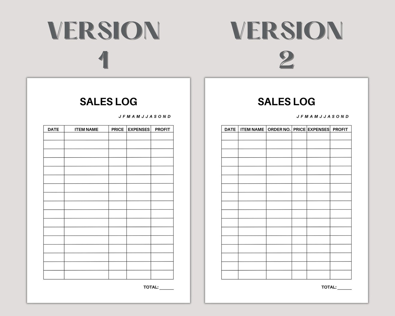 Sales Log, Printable Sales Tracker, Order Tracker, Order Log, Online ...