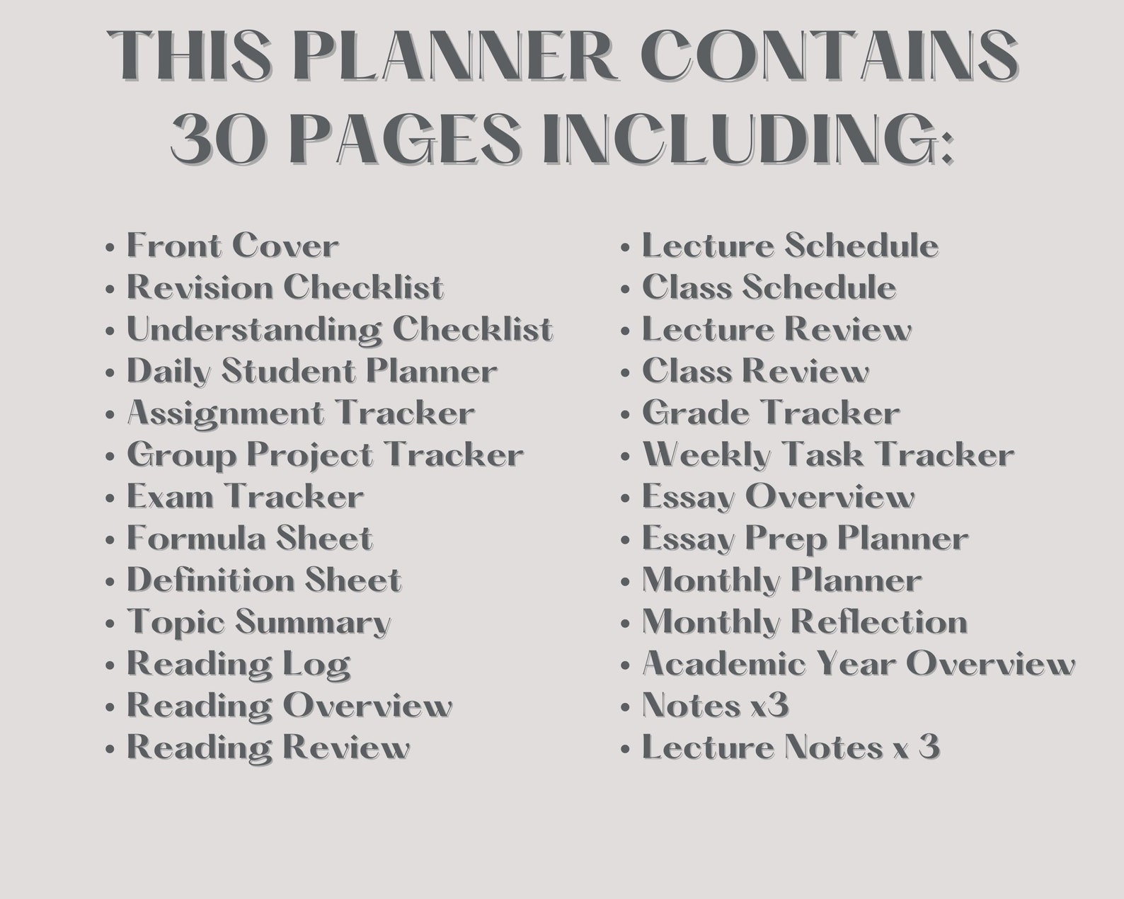 Student Planner, Printable Exam and Study Kit, Exam Planner, School ...