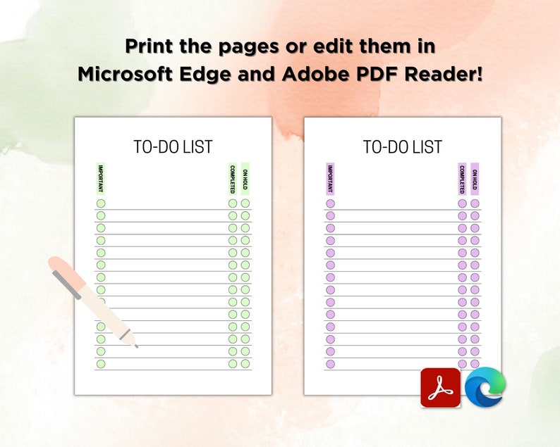 Todo List, Printable To-do List, Task List for Organisation, Daily to ...