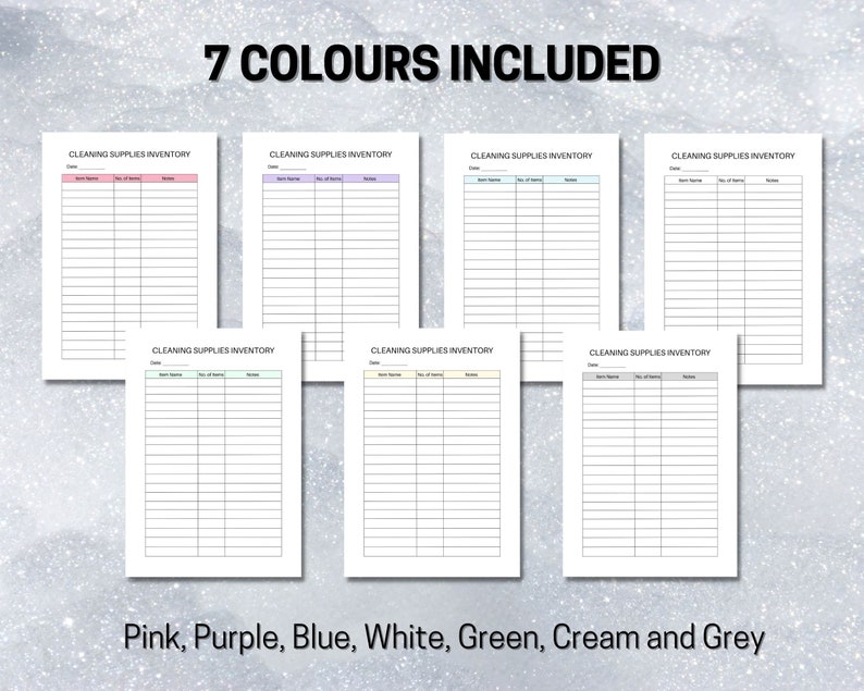 Cleaning Supplies Inventory, Printable Cleaning Supplies Log, Cleaning ...