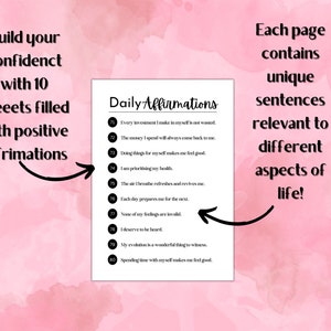 100 Daily Affirmations for Positivity, Printable Affirmations for ...