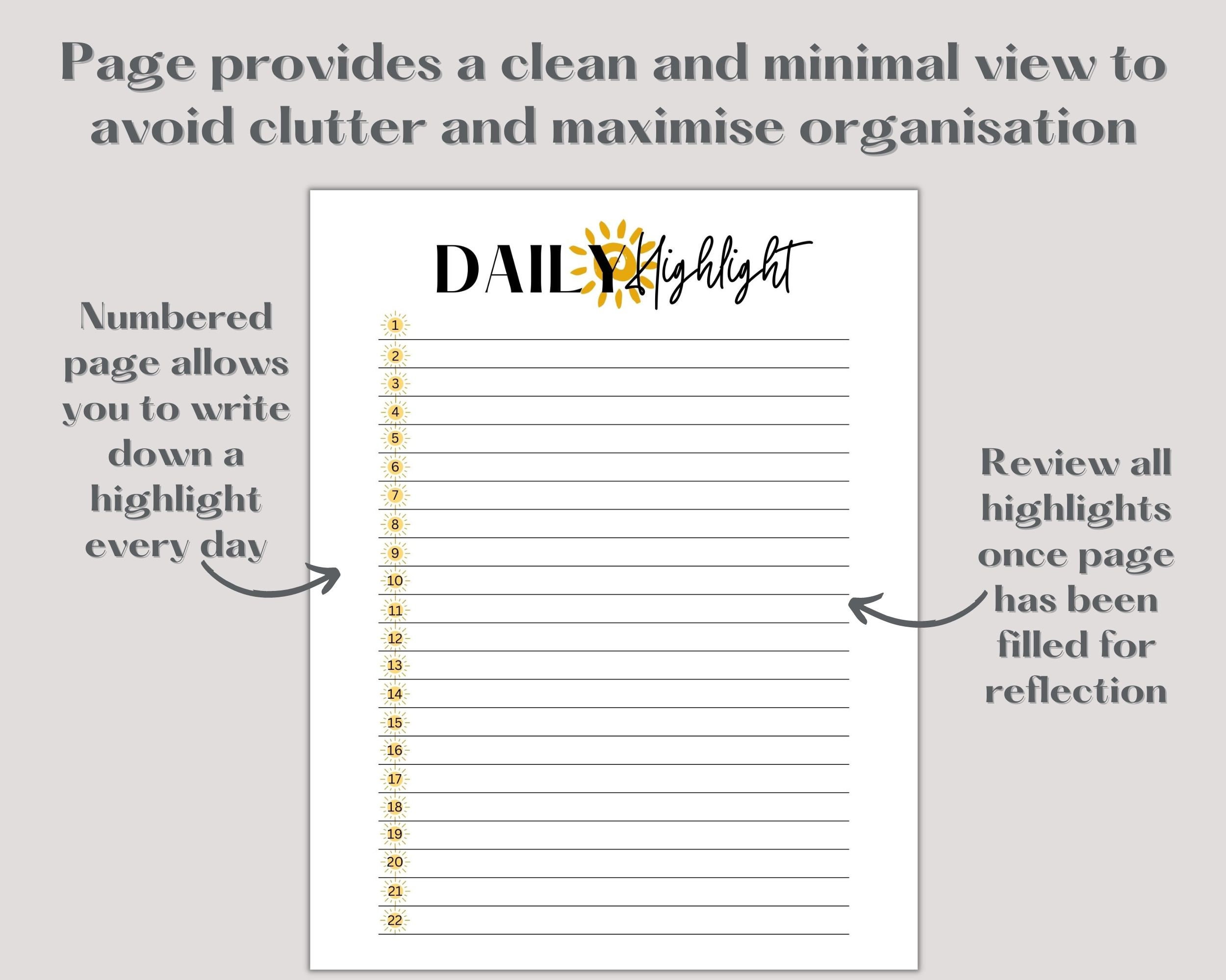 Daily Check in Journal, Printable Gratitude Journal, Daily Reflection ...