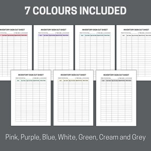 Inventory Sign Out Sheet, Checkout and Track Inventory Sign Out and ...