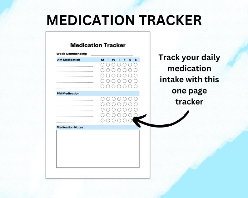 Medication Tracker, Printable Medication Log, Medicine Log, Medicine ...