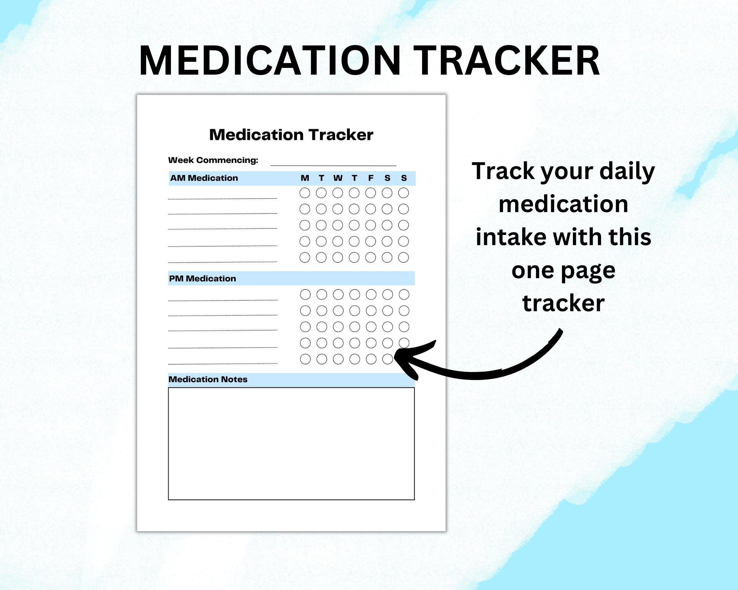 Medication Tracker, Printable Medication Log, Medicine Log, Medicine ...