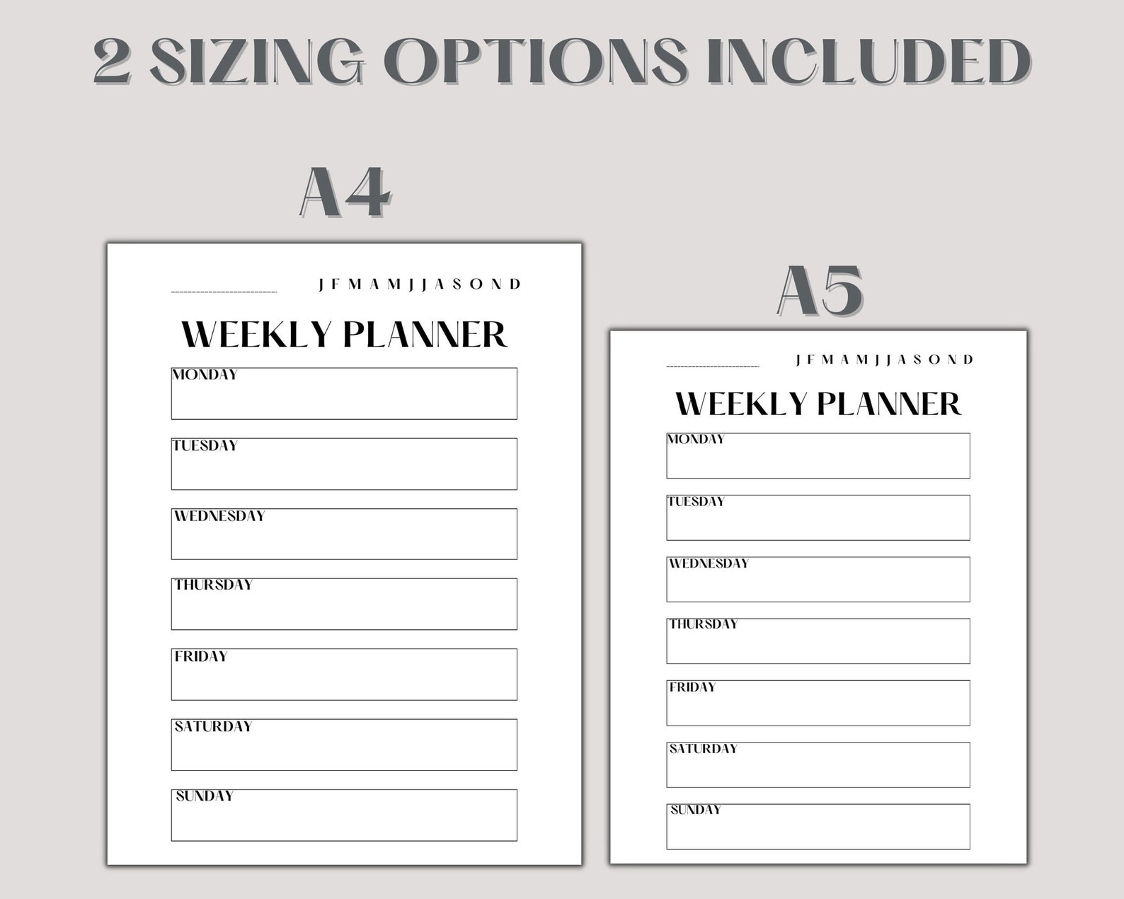 Weekly Planner, Printable Weekly Planner, Weekly Organiser, Weekly ...