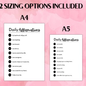 100 Daily Affirmations for Positivity, Printable Affirmations for ...