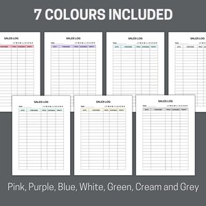 Sales Log, Printable Sales Tracker, Sales Log, Items Log, Profit and ...