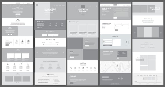 Website Wireframe Illustrator