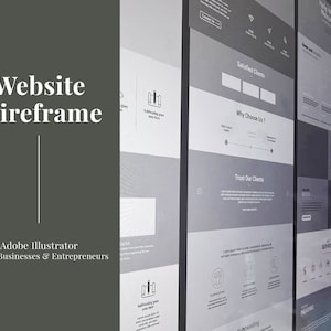 Website Wireframe Template Design | Website Strategy | Editable Adobe ...