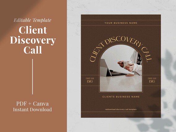 Client Discovery Call Template Sales Call Script Discovery - Etsy