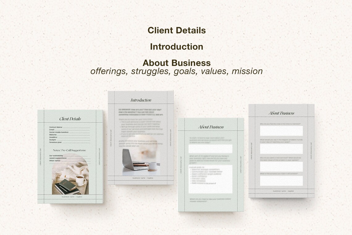 Client Discovery Call Template | Sales Call Script | Discovery Call Client Consultation Workbook ...