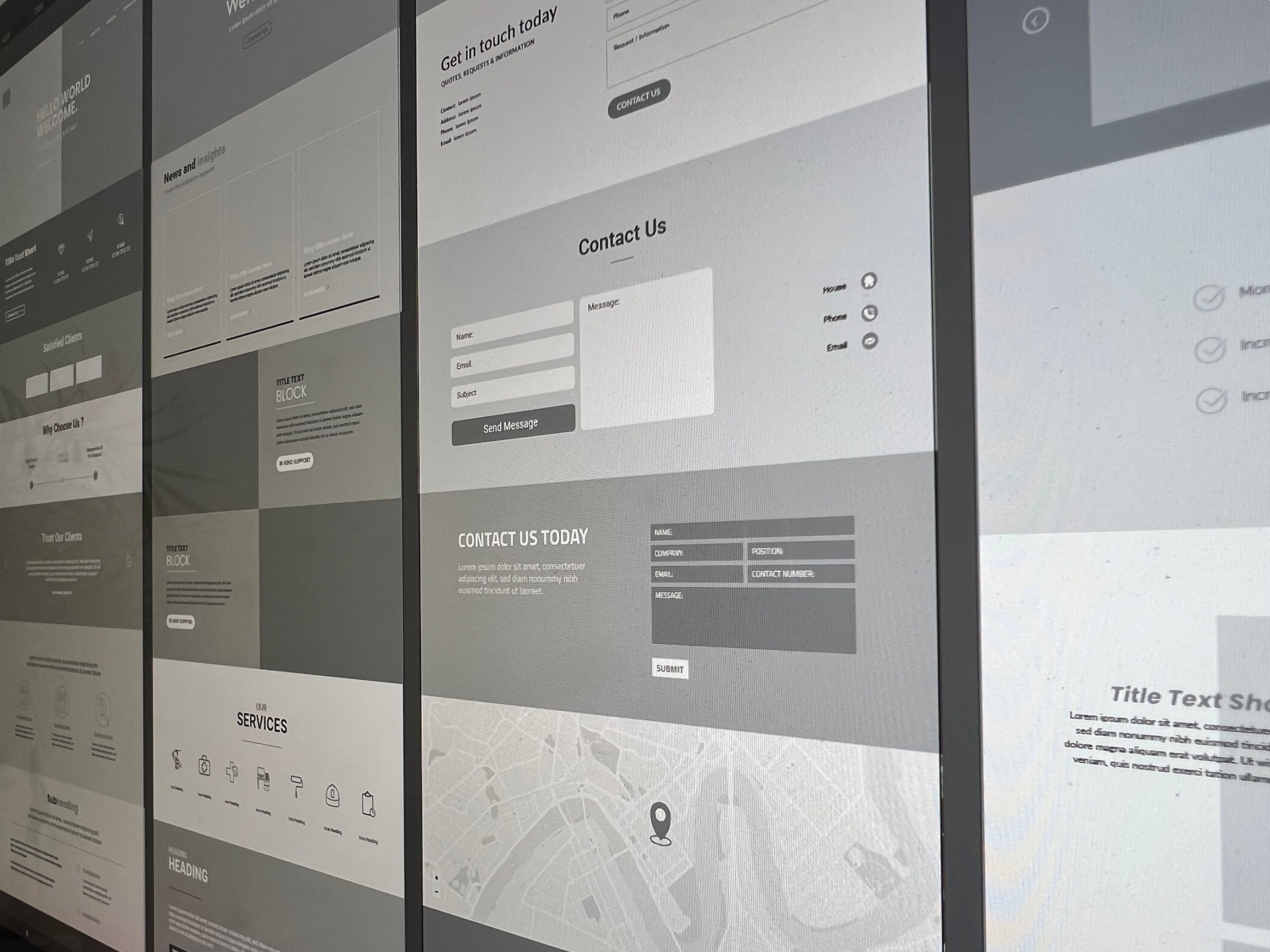 Website Wireframe Template Design | Website Strategy | Editable Adobe ...