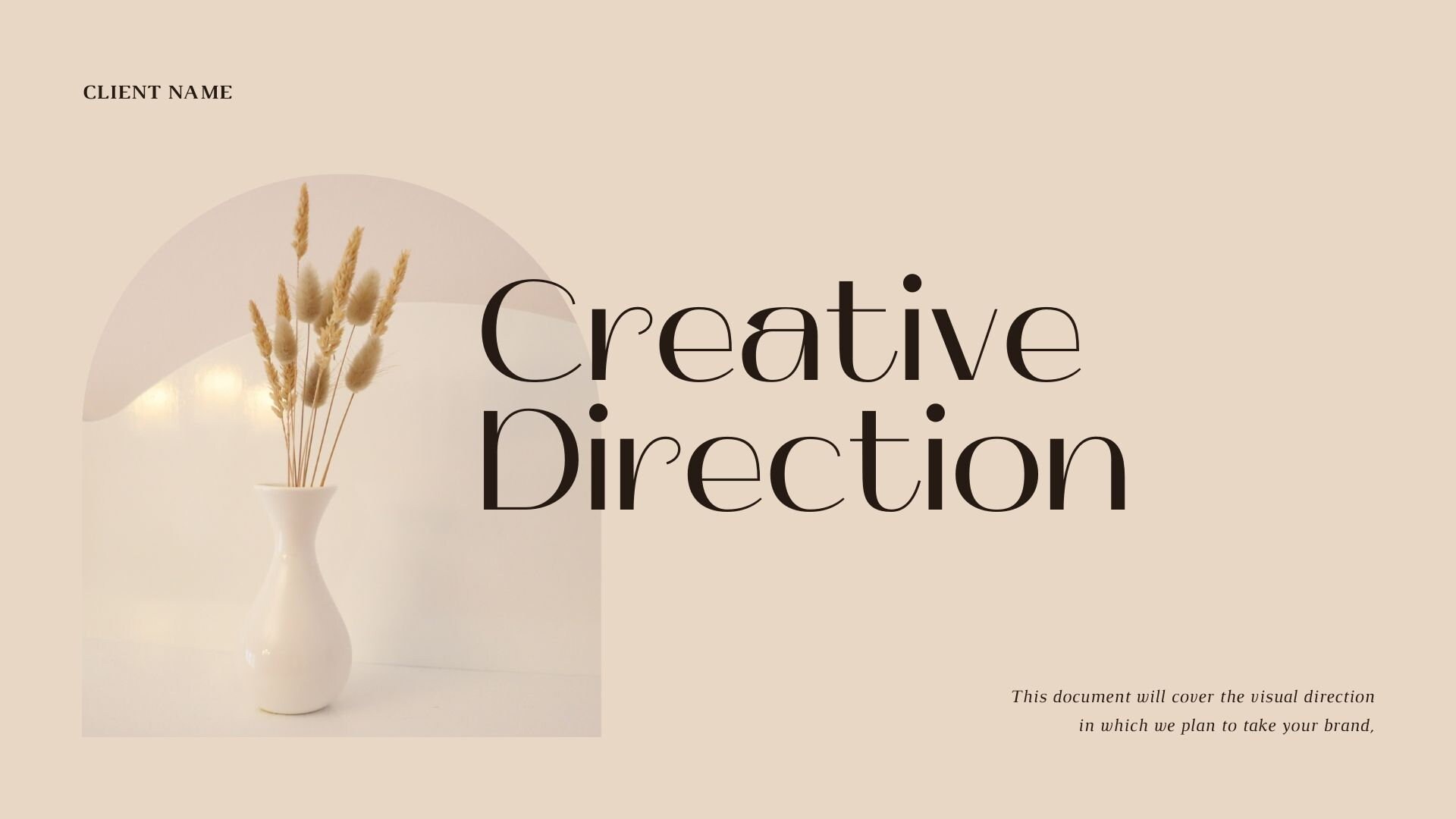 Creative Direction Presentation Template | Brand Strategy | Brand ...