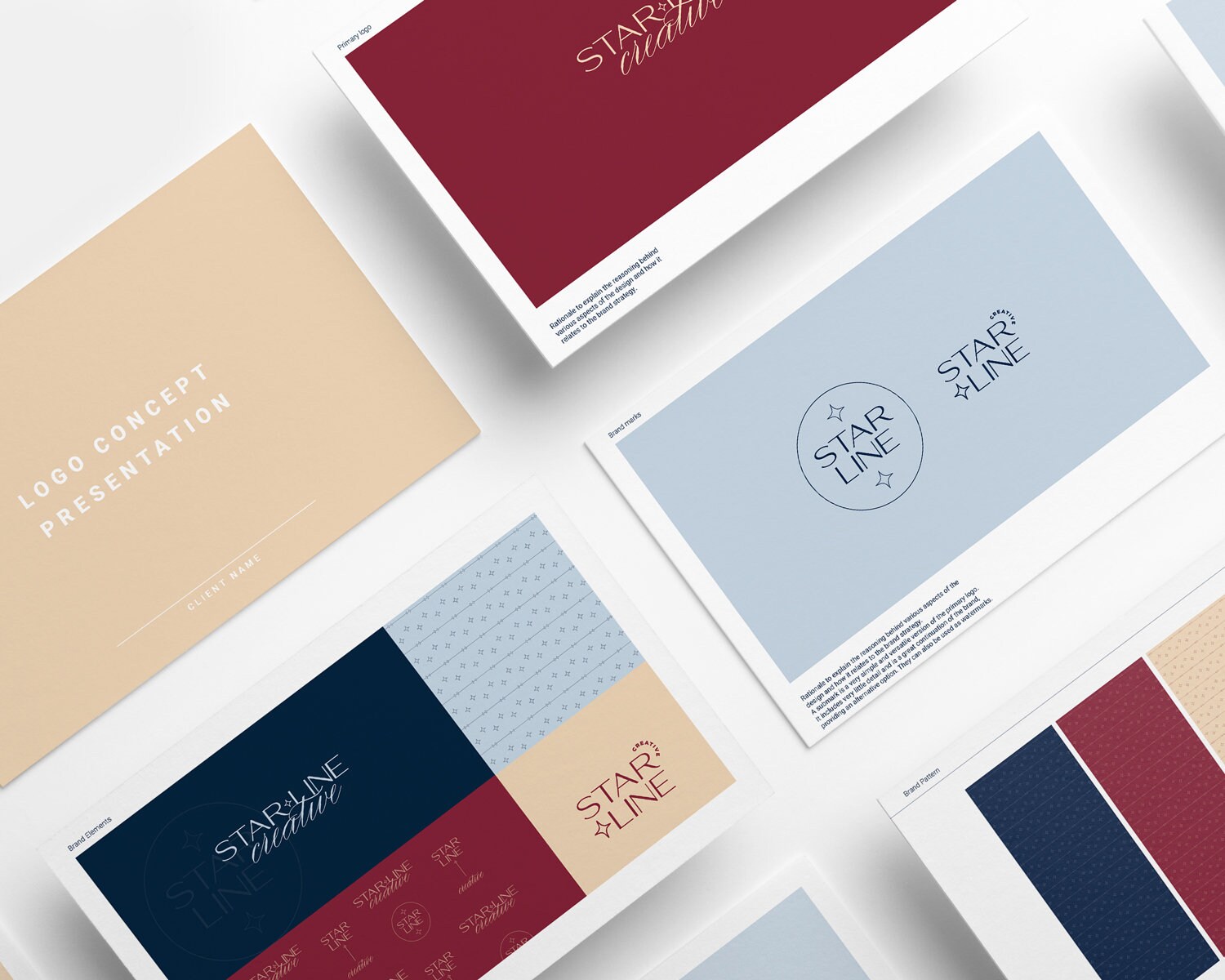 Logo Concept Presentation Template | Initial Logo Brand Designs ...