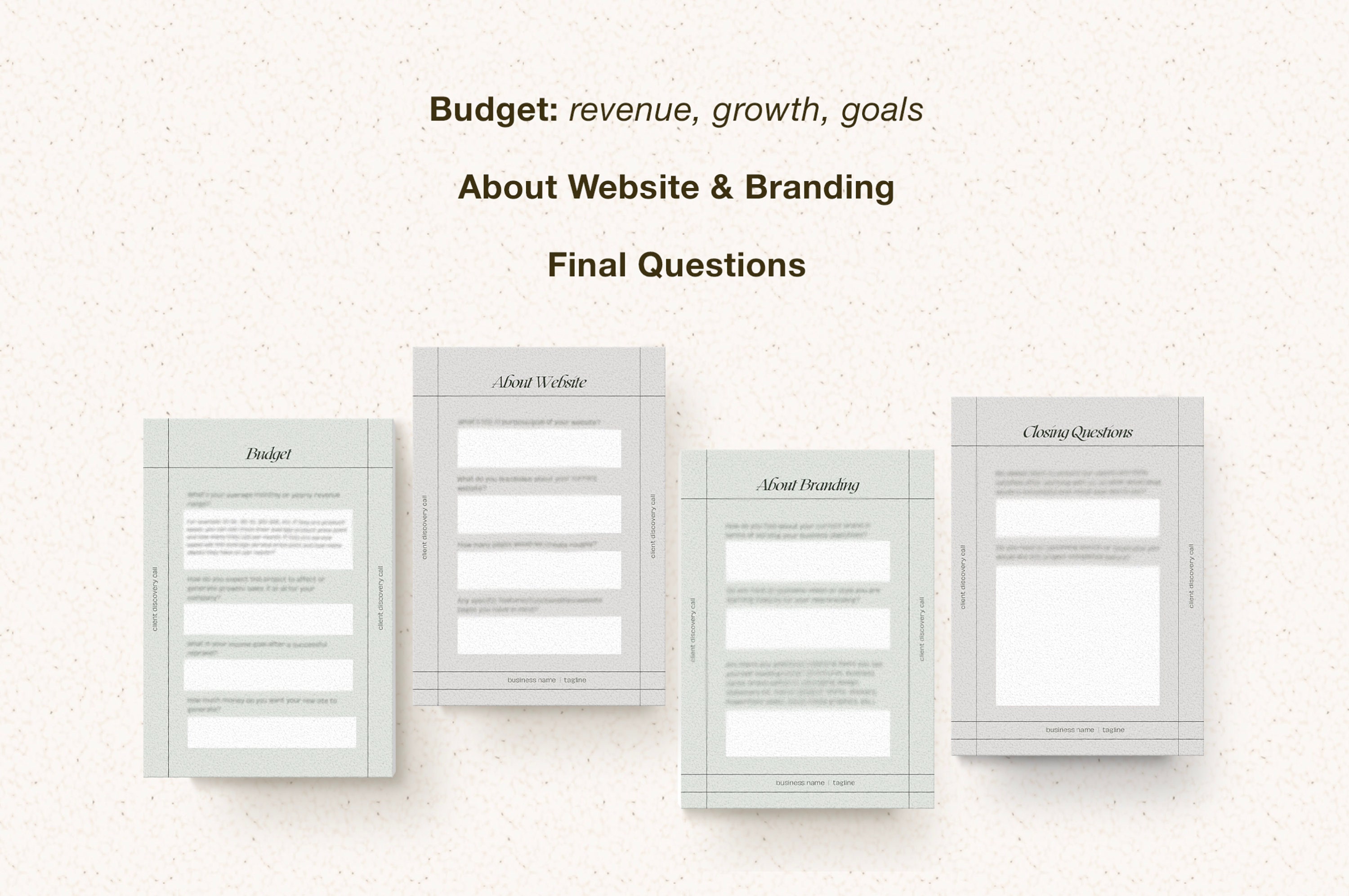Client Discovery Call Template | Sales Call Script | Discovery Call Client Consultation Workbook ...