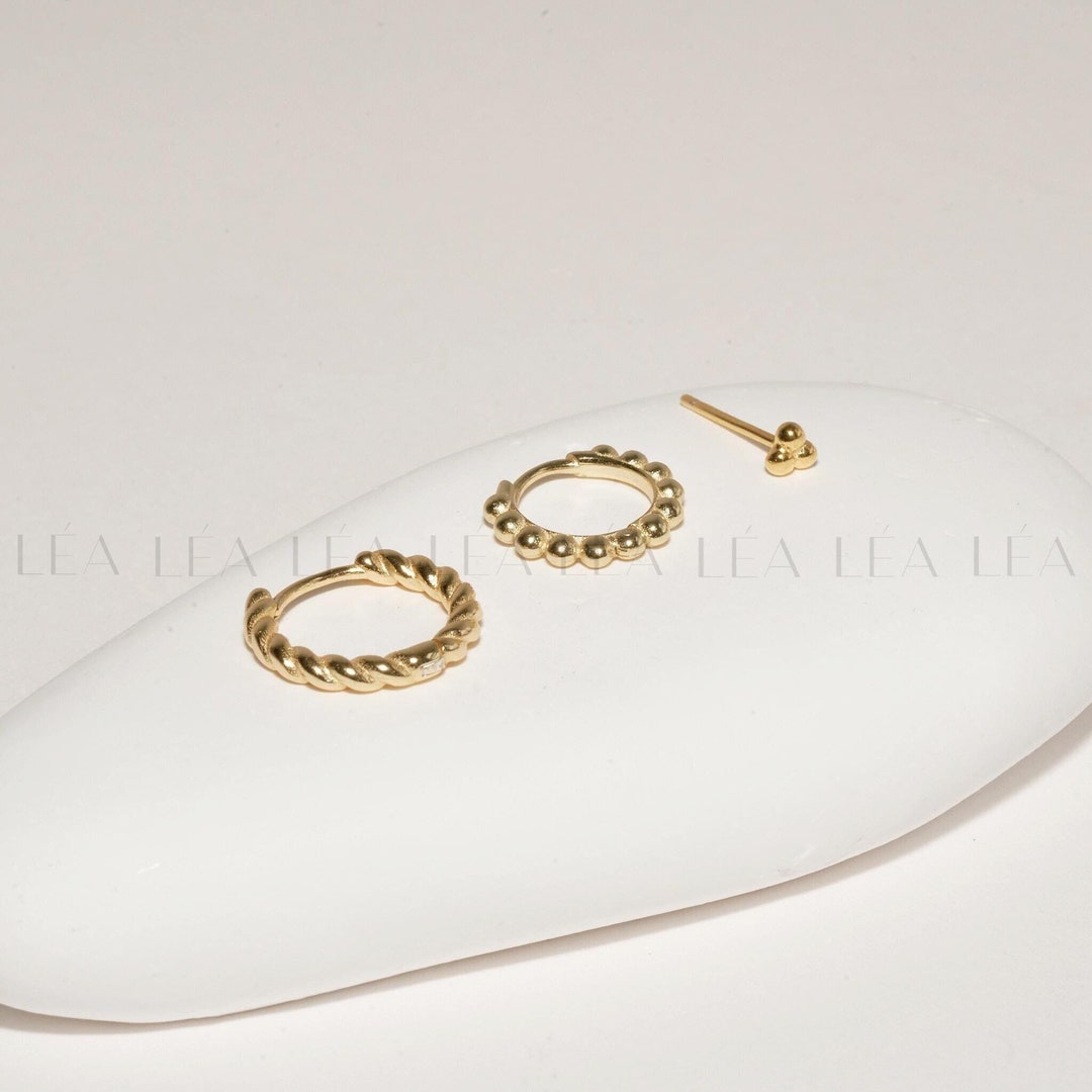 Gold Rope Braided Hoop Earring Stack Set • Perfect Gift for Her ...