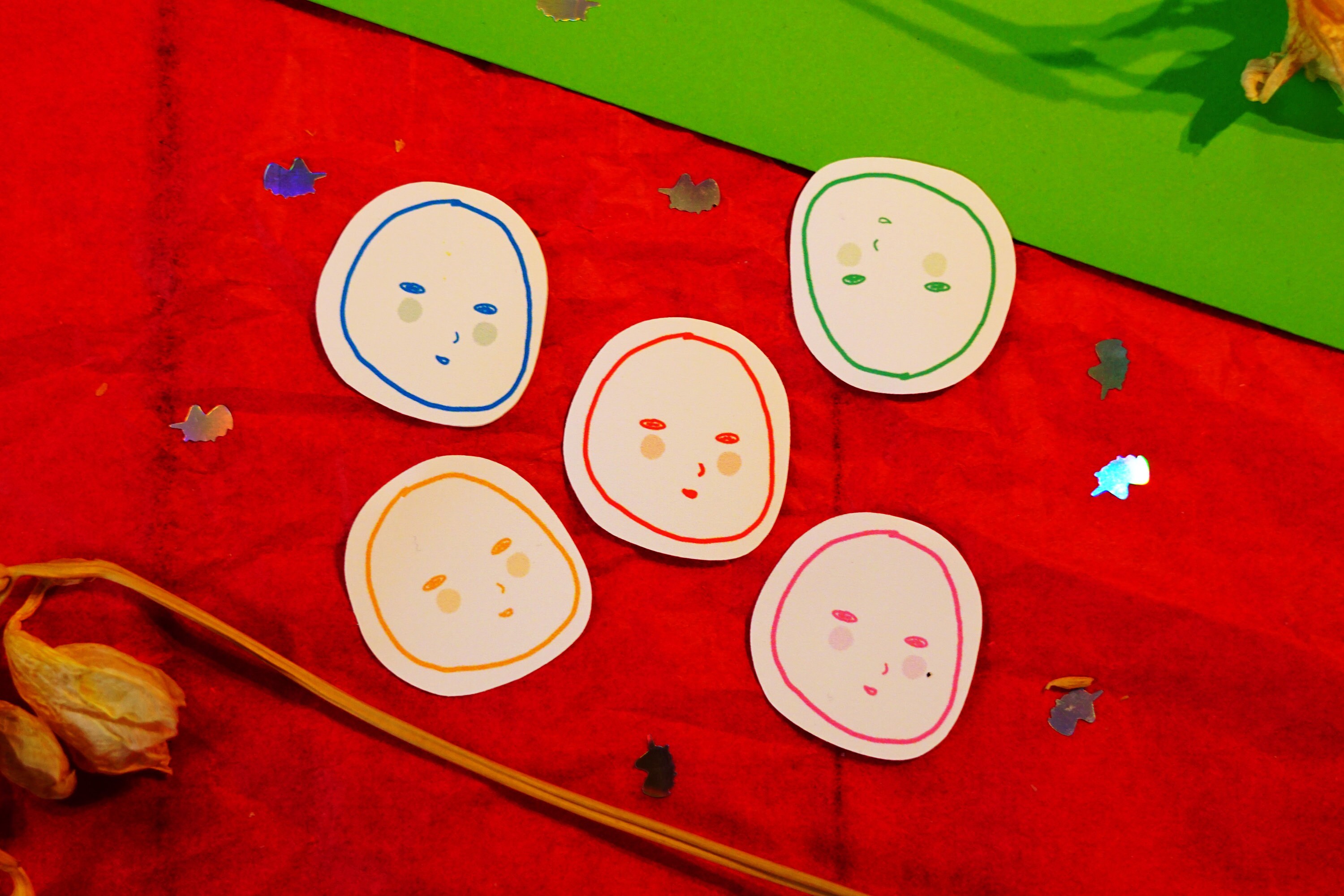 Face Sticker | Set of 5 | Comic | Illustration | Sketch | Print | Art ...