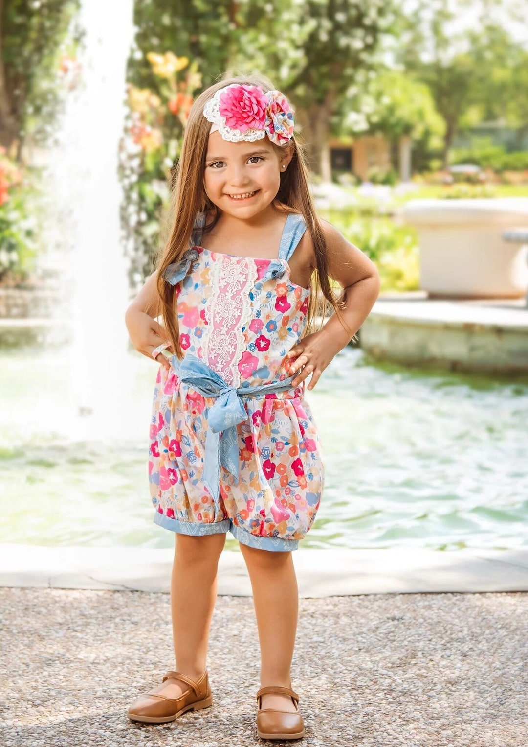 Haute Baby Bandera Blossom Cotton Sleeveless Bodysuits Baby Girl Print ...