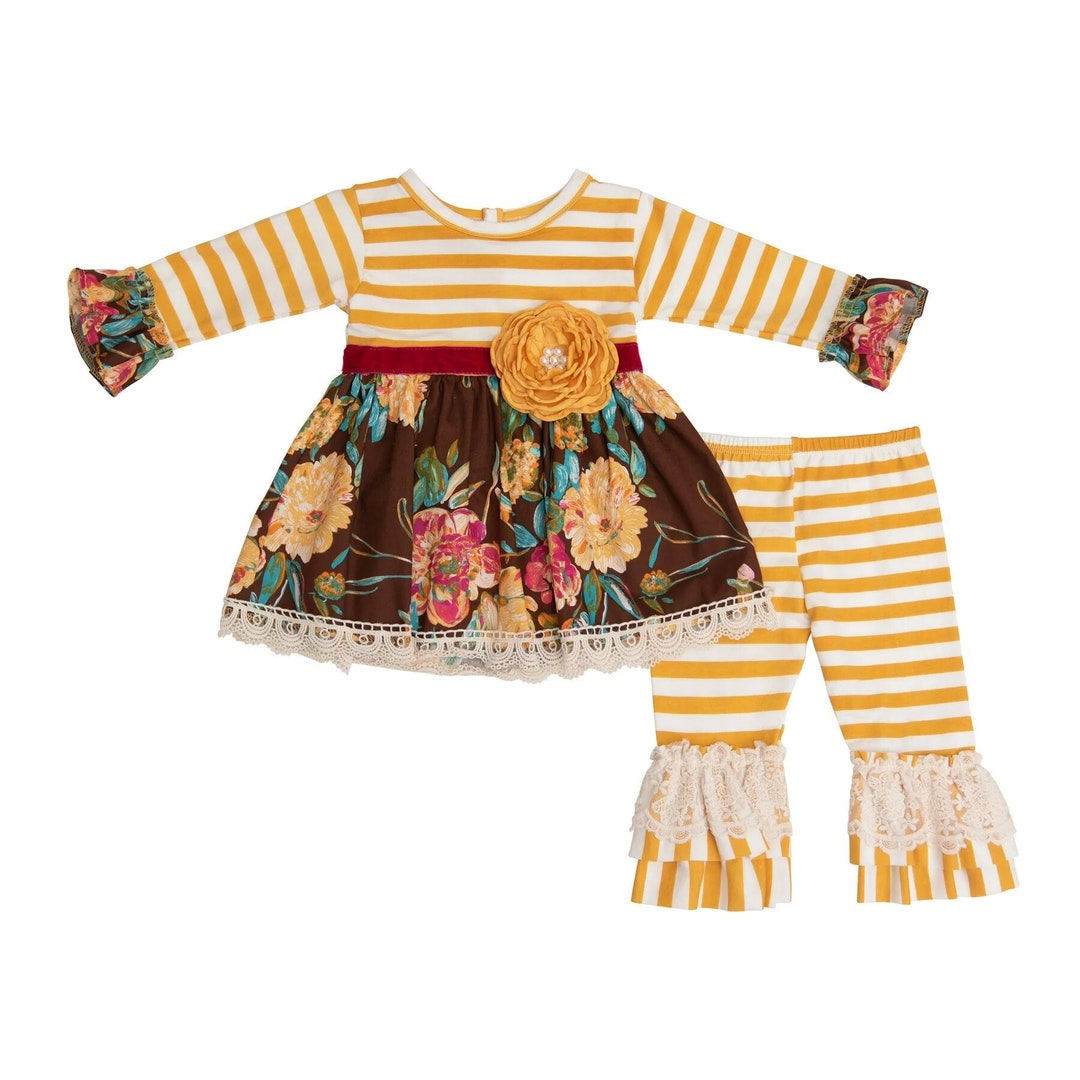 Haute Baby Autumn Bloom Full Sleeve Swing Pants Sets Girls Legging Set ...