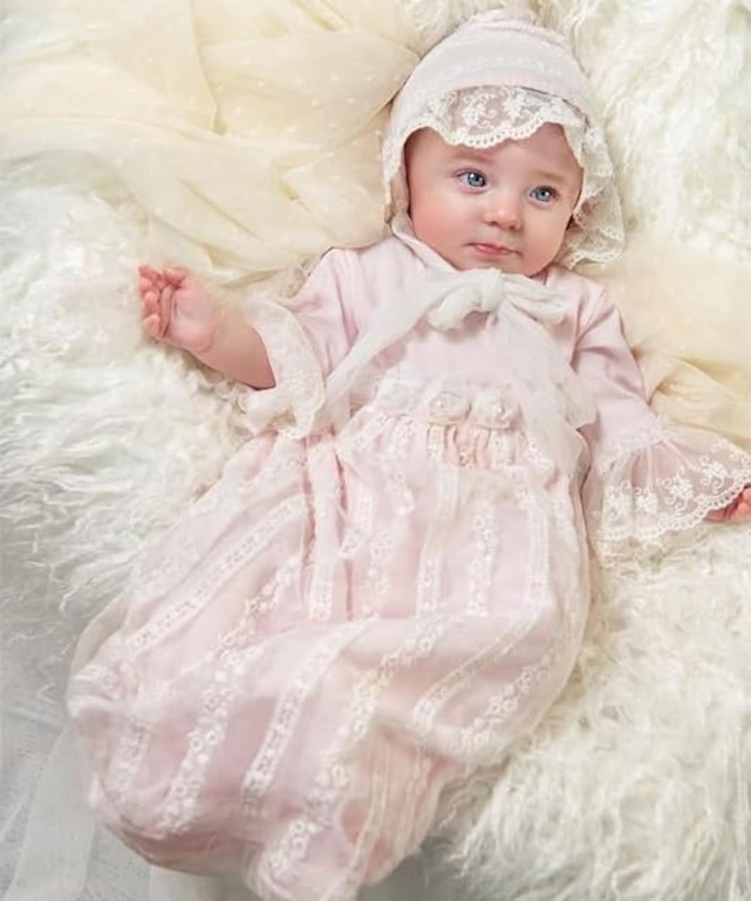 Haute Baby Precious Blush Newborn Girl Take Me Home Gown Multicolor - Etsy
