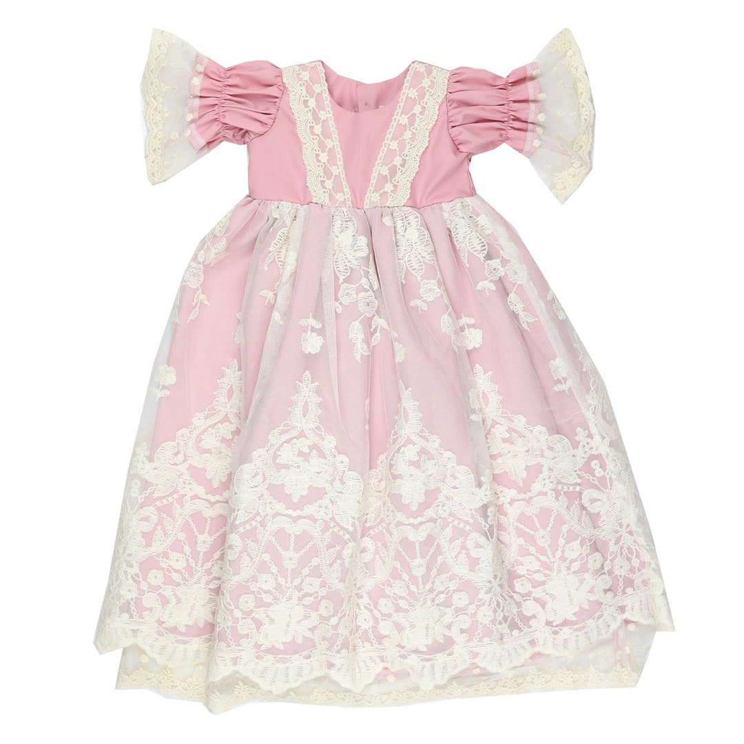 Haute Baby Rose Home Gown Baby Girl Gown Embroidery Patch Outfit ...