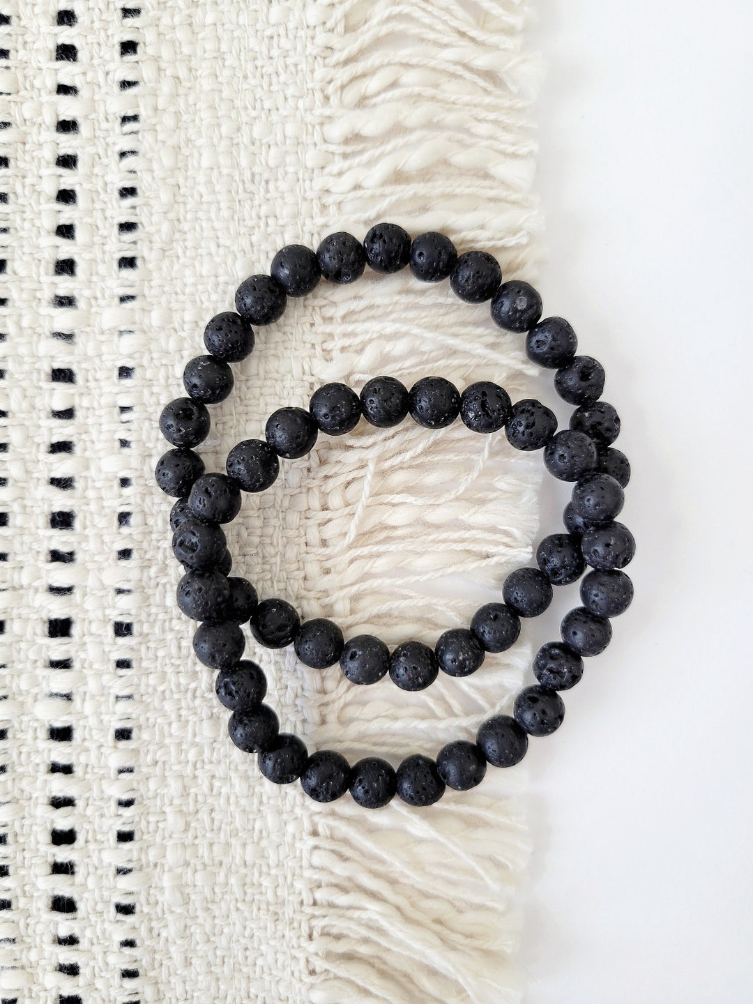Black Volcanic Lava Bracelet, Beach Jewelry, Coastal Living, Crystal ...