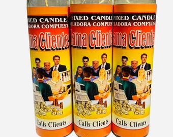 Set of 2x, Call Clients Candle, Llama Clientes Veladora, Better ...
