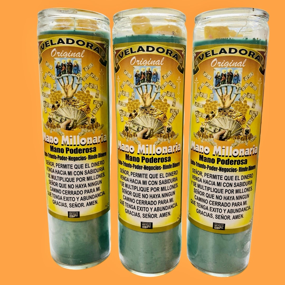 Veladora MANO MILLONARIA Mano Poderosa - Millionaire Powerful Hand of ...