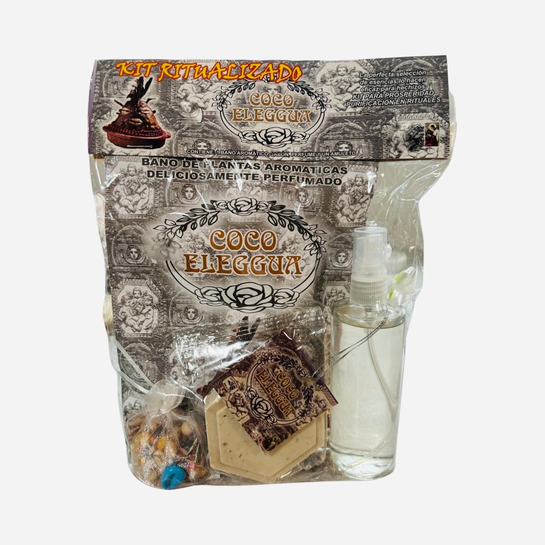 COCO ELEGGUA Kit Ritualizado Con Perfume + Baño Aromatico + Jabon ...