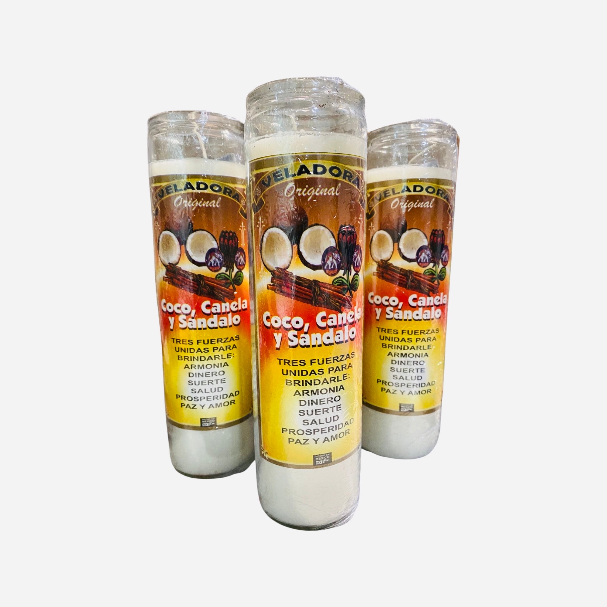 Veladora COCO, CANELA Y SANDALO - Coconut, Cinnamon and Sandalwood ...