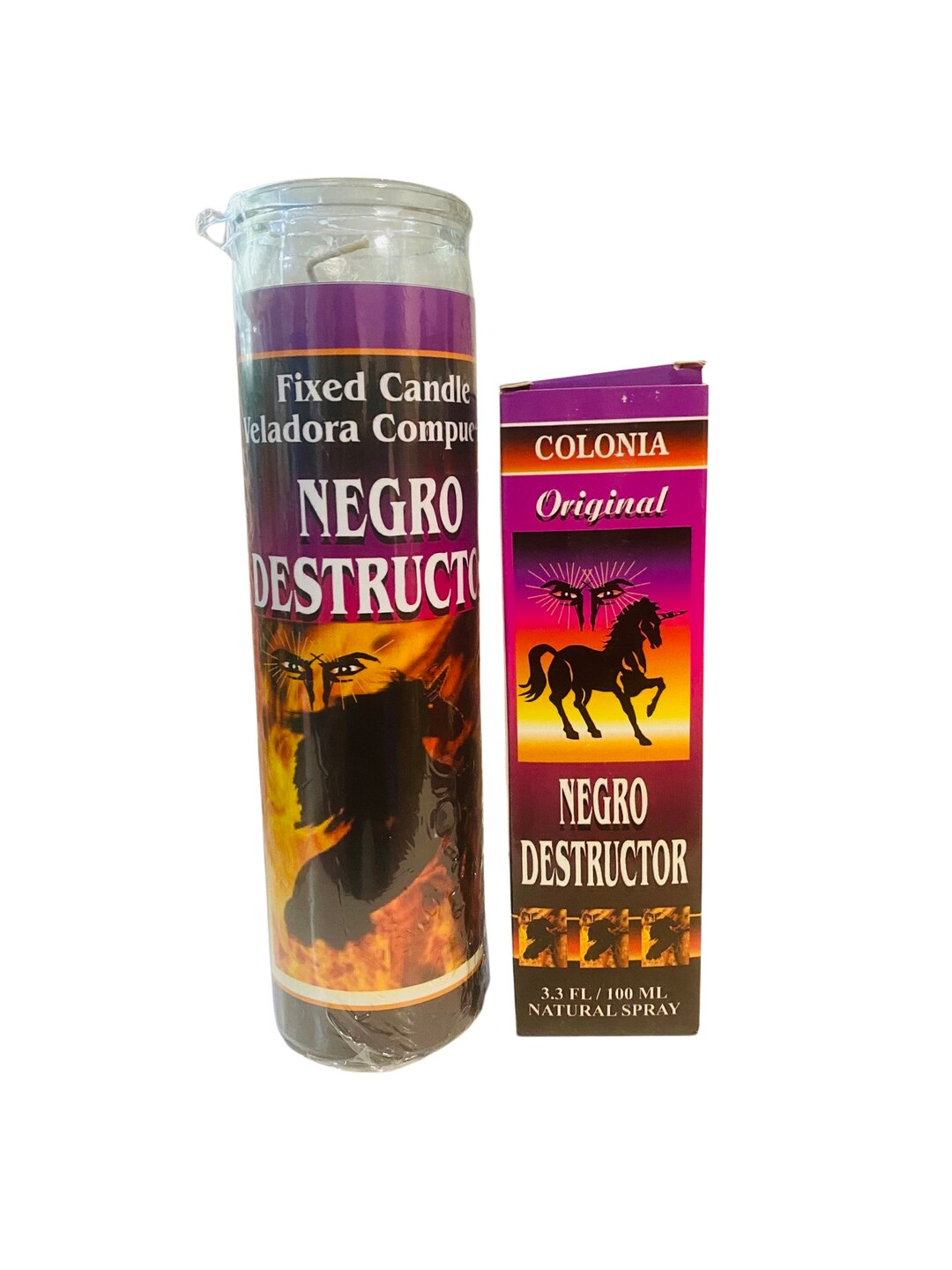 NEGRO DESTRUCTOR VELADORA Perfume Black Destroyer Fixed Candle Perfume ...