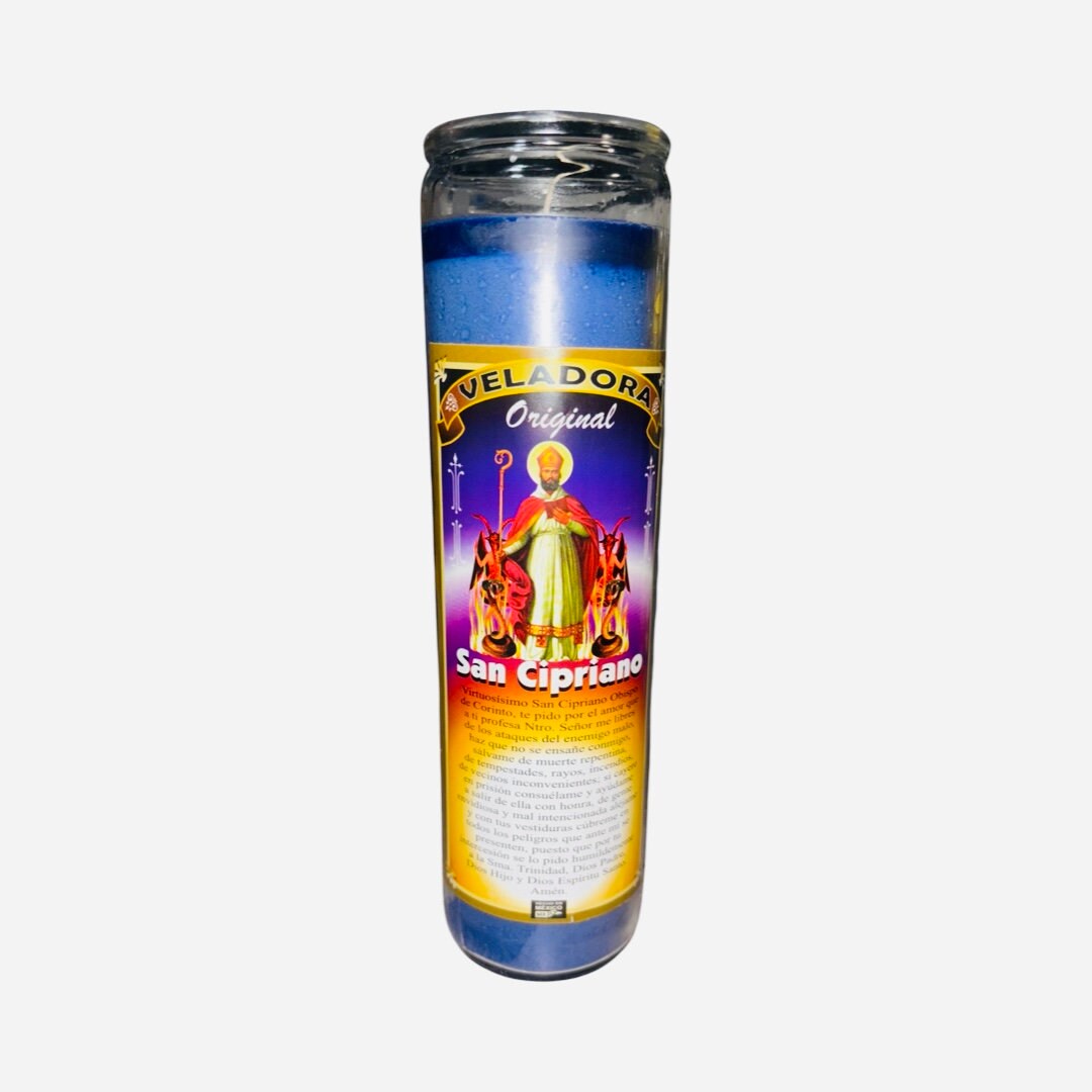 SAN CIPRIANO VELADORA Curada - Saint Cyprian Fixed Candle - Etsy