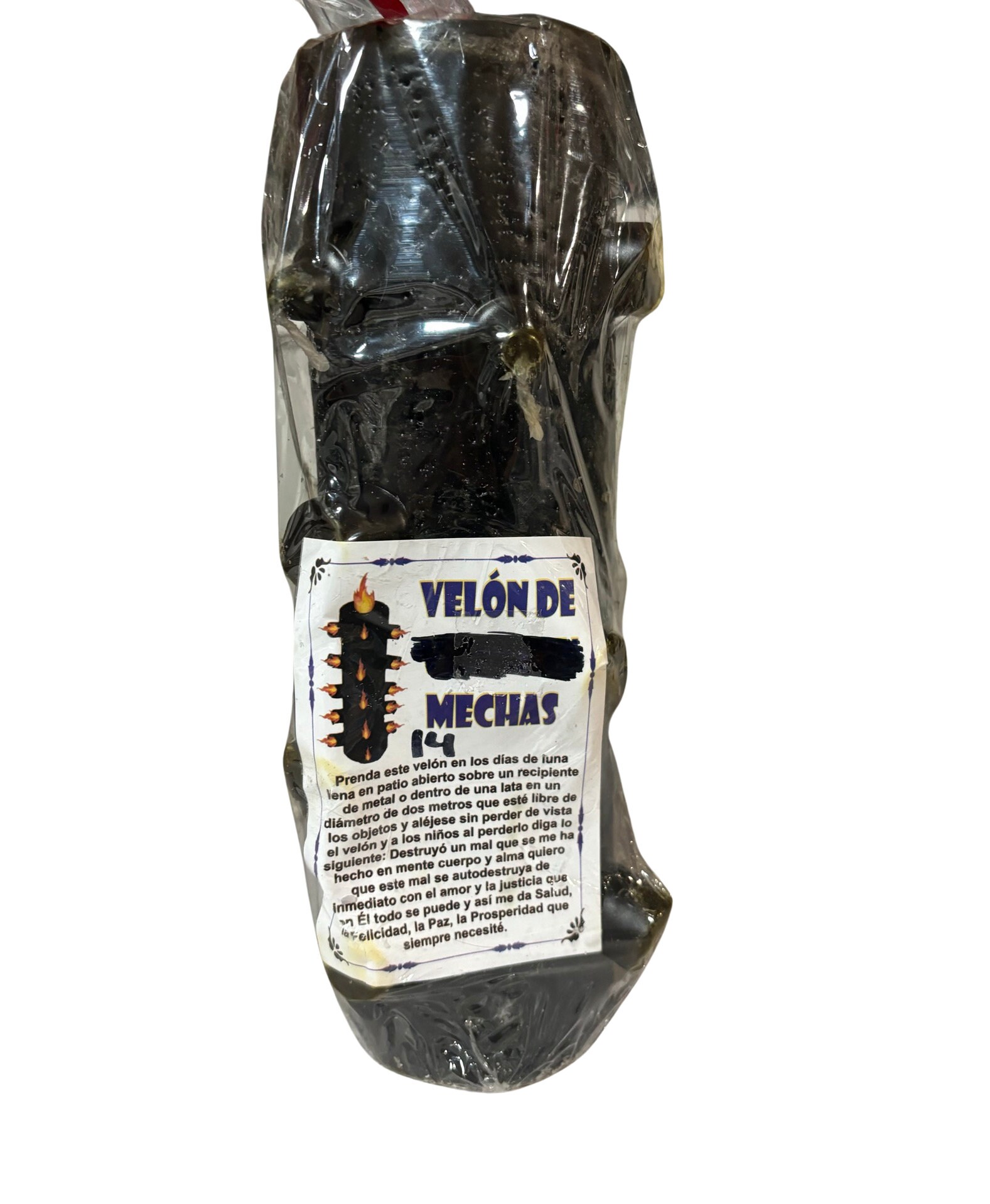 14 MECHAS VELON NEGRO Tumba Trabajo - 14 Wicks Black Candle Vela Para ...