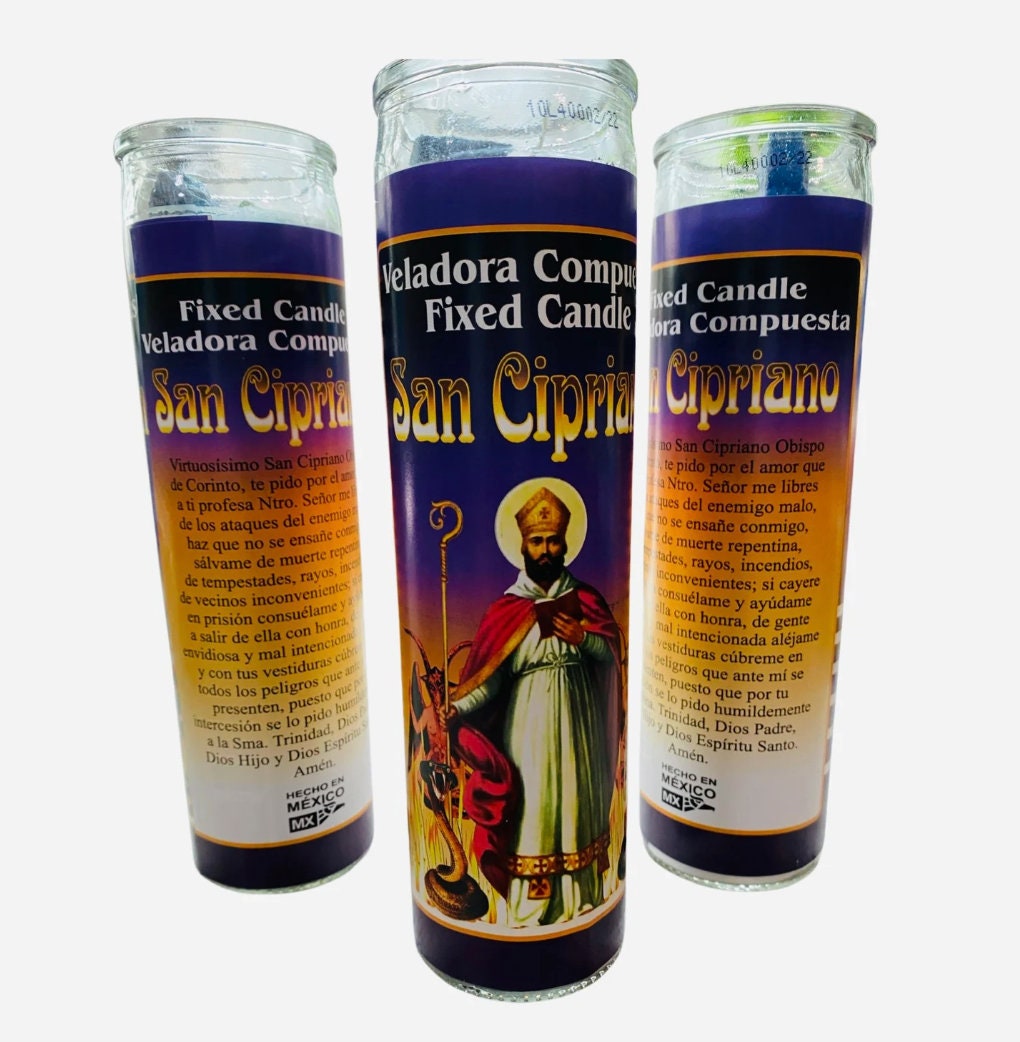 San Cipriano Veladora Para Proteccion Contra Enemigos. Saint Cyprian ...