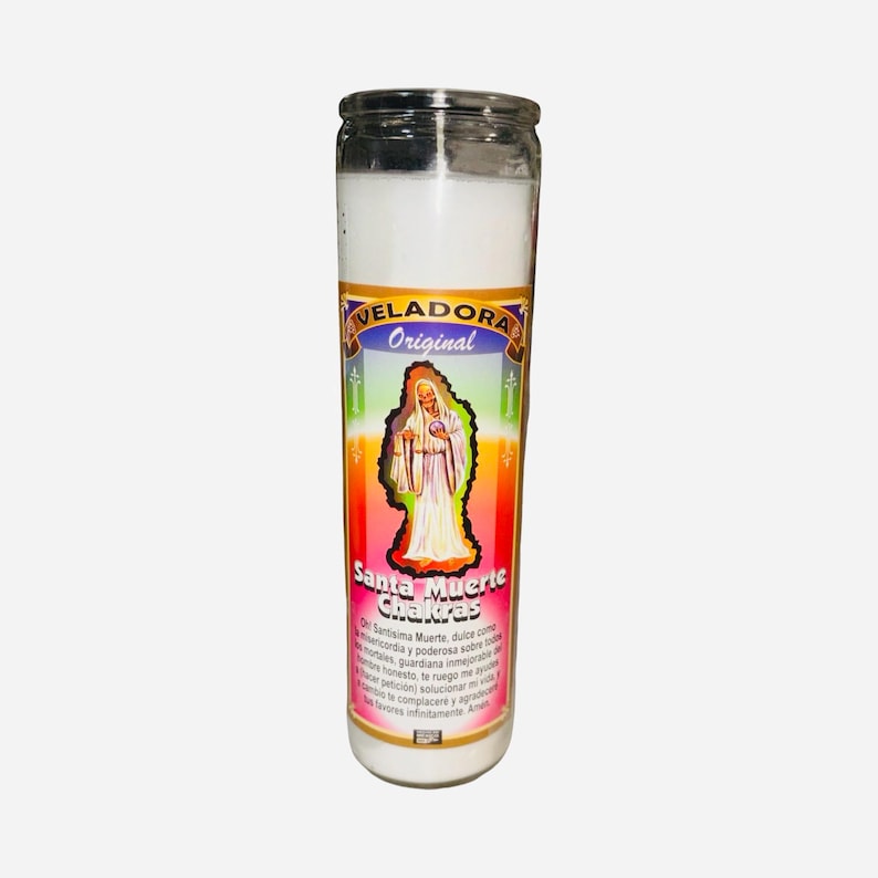 Santa Muerte Chakras Veladora Para Balancear Los Chakras Y Bienestar ...
