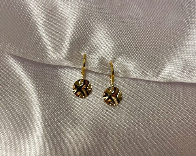 Gold Earrings With Gold Plates | Small Gold Hoop Earrings With Gold ...