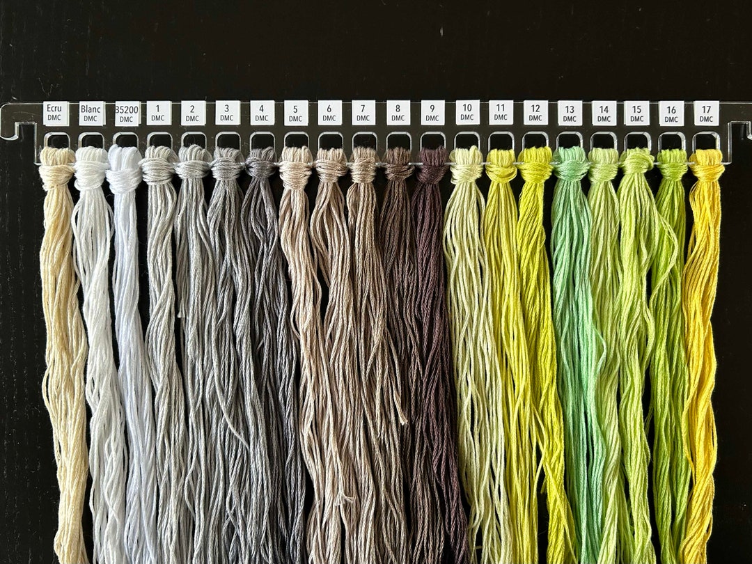 Full Set of 25 Hanging File Thread and Floss Organizer Bars, Clear ...
