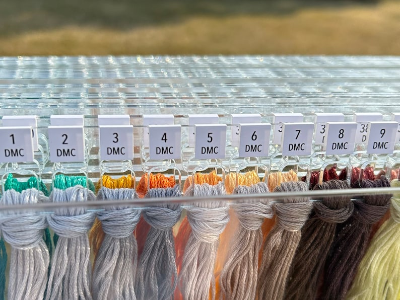 Full Set of 25 Hanging File Thread and Floss Organizer Bars, Clear ...