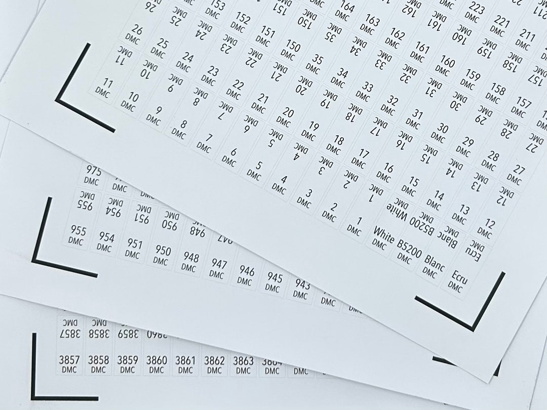 Double-sided Vinyl DMC Labels for Bobbins and Drops, Set of 490 - Etsy