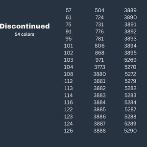 Floss Labels, DMC Specialty and Discontinued, Double-sided Vinyl, Set ...