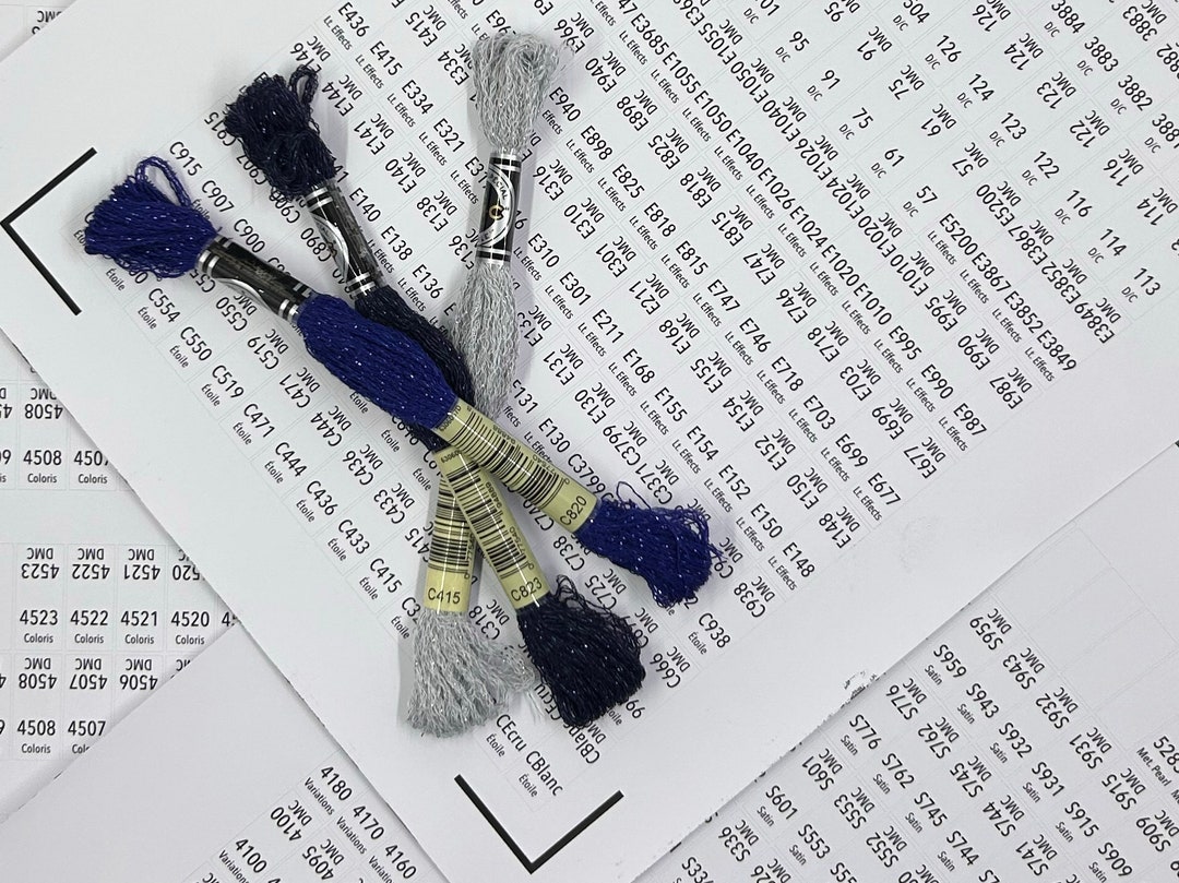 Floss Labels, DMC Specialty and Discontinued, Double-sided Vinyl, Set ...